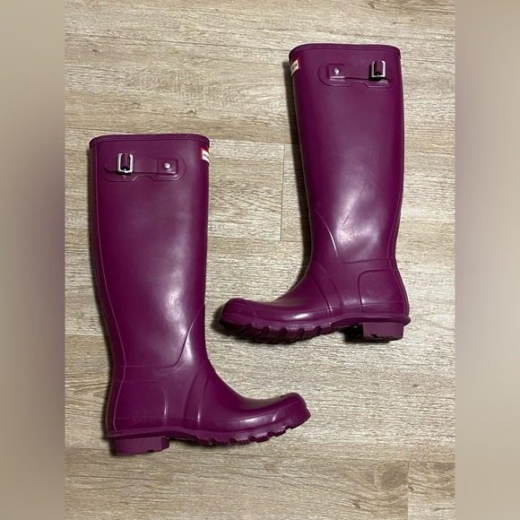 Hunter | Shoes | Hunter Violet Long Rain Boots | Poshmark